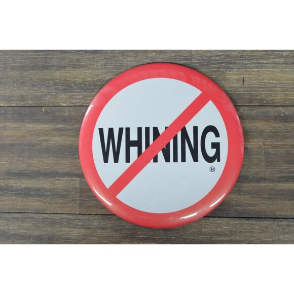 Accessories | Vintage No Whining Button Pin Cardboard Stand Back Large ...